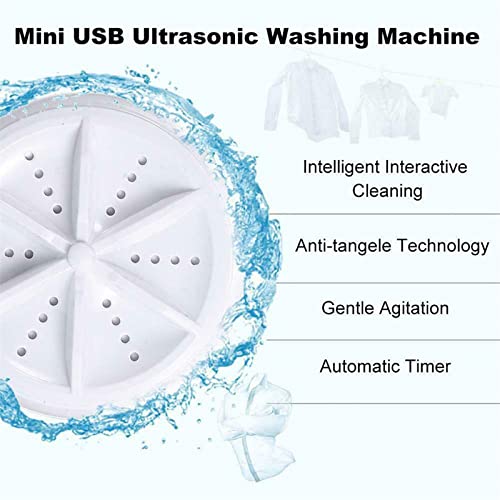 Mini Dishwasher Portable Ultrasonic Intelligent Dishwasher, USB Ultrasonic Dishwasher Household Electric Dishwasher Vegetable Fruit Ultrasound Wave Vibration Washing Machine (3in1)