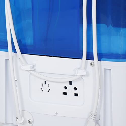 HomGarden 6.6lbs Capacity Mini Washing Machine for Compact Laundry, Portable Single Translucent Tub Washer with Timer Control and Spin Cycle Basket