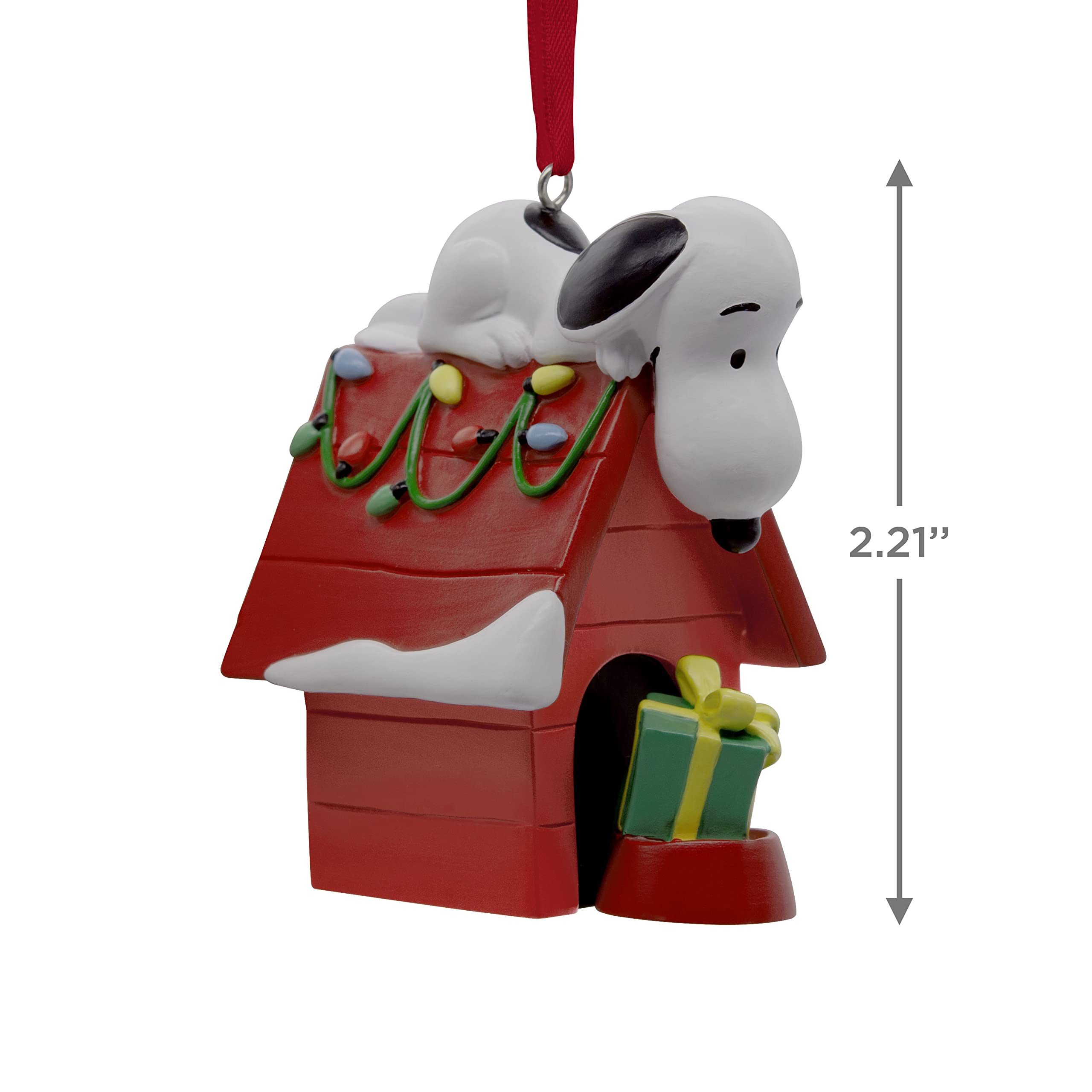 Hallmark Collectable Peanuts Ornament - Snoopy on Doghouse Design