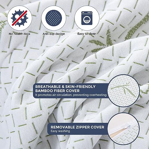 IULULU King Mattress 10 inch Bamboo King Size Memory Foam Mattress in a Box Bed Mattress Cool Gel Mattresses King Medium Firm, CertiPUR-US,Green