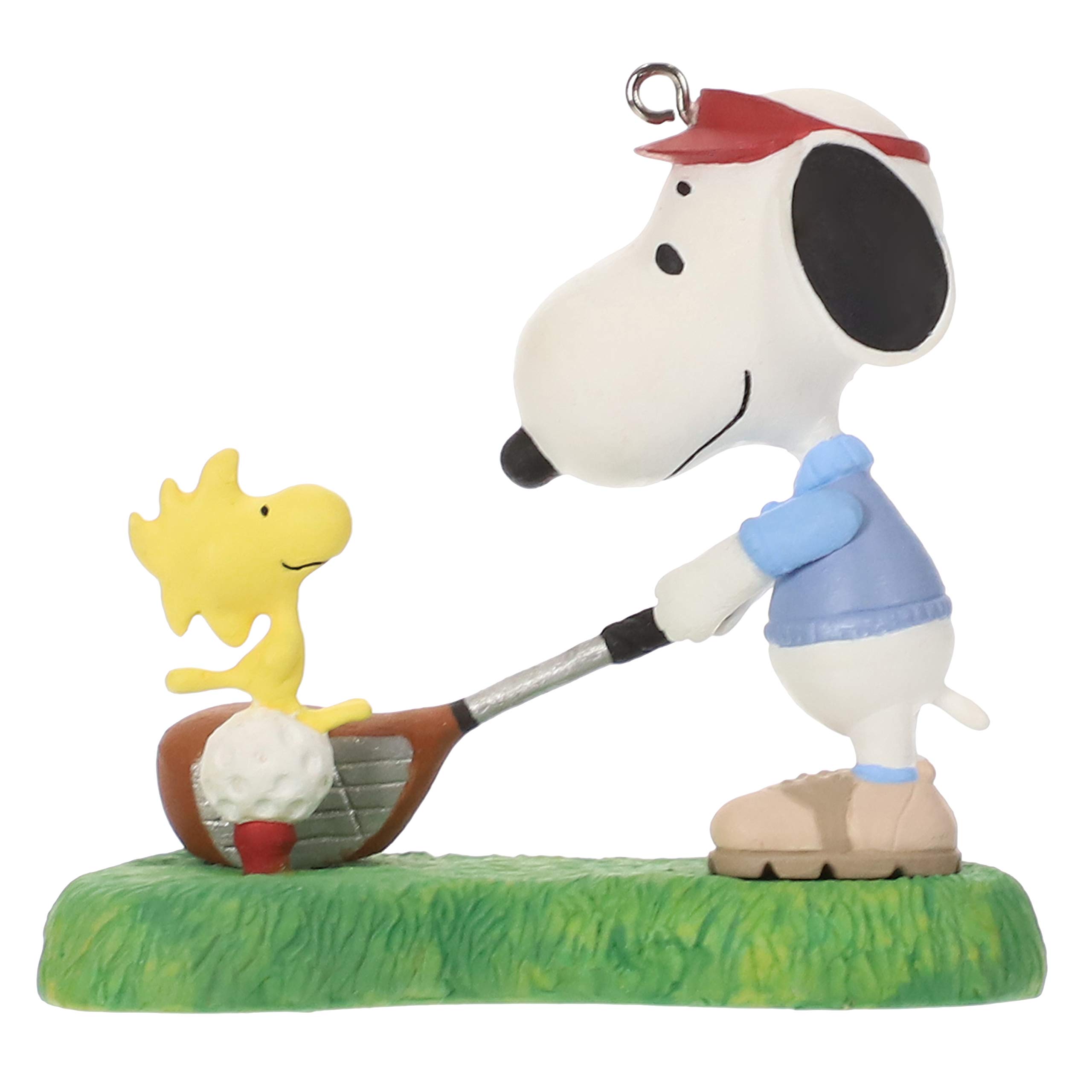 Hallmark Keepsake Christmas Ornament 2019 Year Dated Peanuts Spotlight, Snoopy Golfer