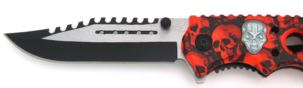 Snake Eye Tactical Pocket Knife - 3.5" Blade Folding Knife - Rescue Style EDC Gear and Equipment (RDSC)