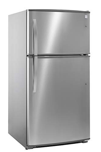 Kenmore Top-Freezer Refrigerator with LED Lighting and 20.8 Cubic Ft. Total Capacity, Stainless Steel
