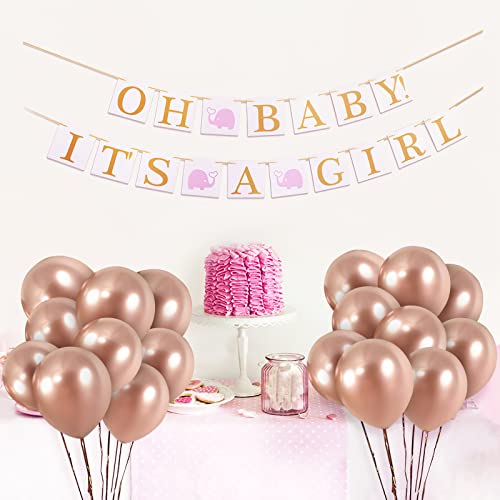 Rose Gold Metallic Chrome Balloons,60pcs 12 inch Latex Party Balloons for Birthday Wedding Bridal Shower Decoration