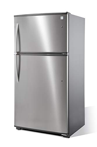 Kenmore Top-Freezer Refrigerator with LED Lighting and 20.8 Cubic Ft. Total Capacity, Stainless Steel