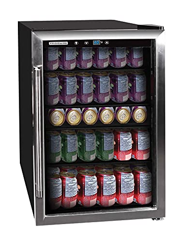 Frigidaire EFMIS155 Beverage Center-126 Cans-Full Stainless Steel, 126-CAN, Stainless