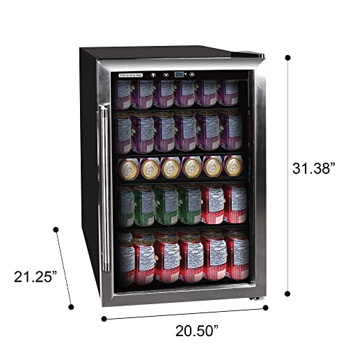 Frigidaire EFMIS155 Beverage Center-126 Cans-Full Stainless Steel, 126-CAN, Stainless