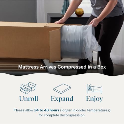 LUCID 10 Inch Memory Foam Mattress - Firm Feel - Infused with Bamboo Charcoal and Gel - Bed in a Box - Temperature Regulating - Pressure Relief - Breathable - King Size