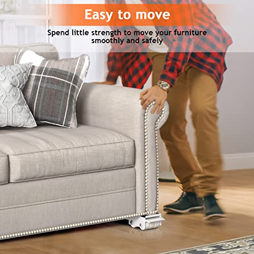 Ronlap Furniture Washing Machine Dolly, Extendable Appliance Rollers Refrigerator Heavy Duty, Washing Machine Stand Wheels Fridge Appliance Dolly Movers Mobile Washer and Dryer Moving Base, White