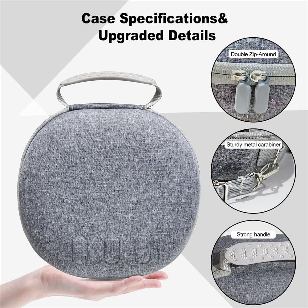 Zhixteu Case for Meta Quest 3, Hard Carrying Case for Meta Quest 3 Accessories, All-in-One Travel Case for VR Headset, Head Strap, Controller Accessories for Meta Quest 3 (grey)