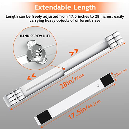 Ronlap Furniture Washing Machine Dolly, Extendable Appliance Rollers Refrigerator Heavy Duty, Washing Machine Stand Wheels Fridge Appliance Dolly Movers Mobile Washer and Dryer Moving Base, White