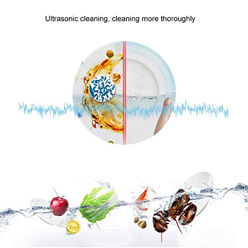 Mini Dishwasher Machine Artificial Wave Design High Pressure Wave Dishwasher,Small Installation-free Dishwasher USB Portable for Washing Fruit Vegetables Tableware Bowl Chopsticks (Blue)