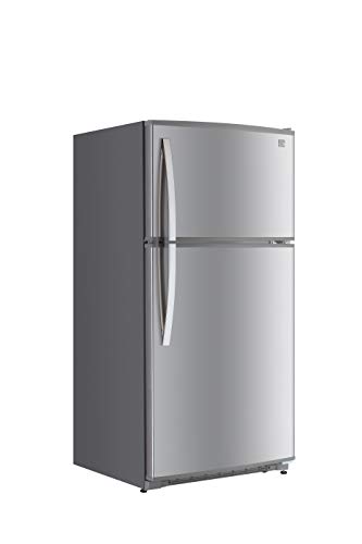 Kenmore Top-Freezer Refrigerator with LED Lighting and 20.8 Cubic Ft. Total Capacity, Stainless Steel