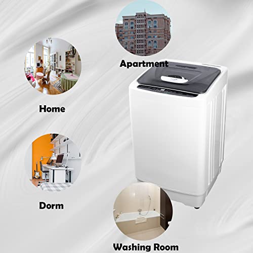 Frestec Portable Washing Machine, 1.38 Cu.Ft. Full-Automatic Small Washer, 2 in 1 Compact Laundry Washer, 8 Wash Cycles 3 Water Level Selections, Perfect for Apartment, Home, Dorm (1.38 Cu.Ft.)