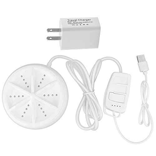 Portable Washing Machine Ultrasonic Turbine Washer with 4 Gear Adjustment White for Family US Plug 100-240V(white)