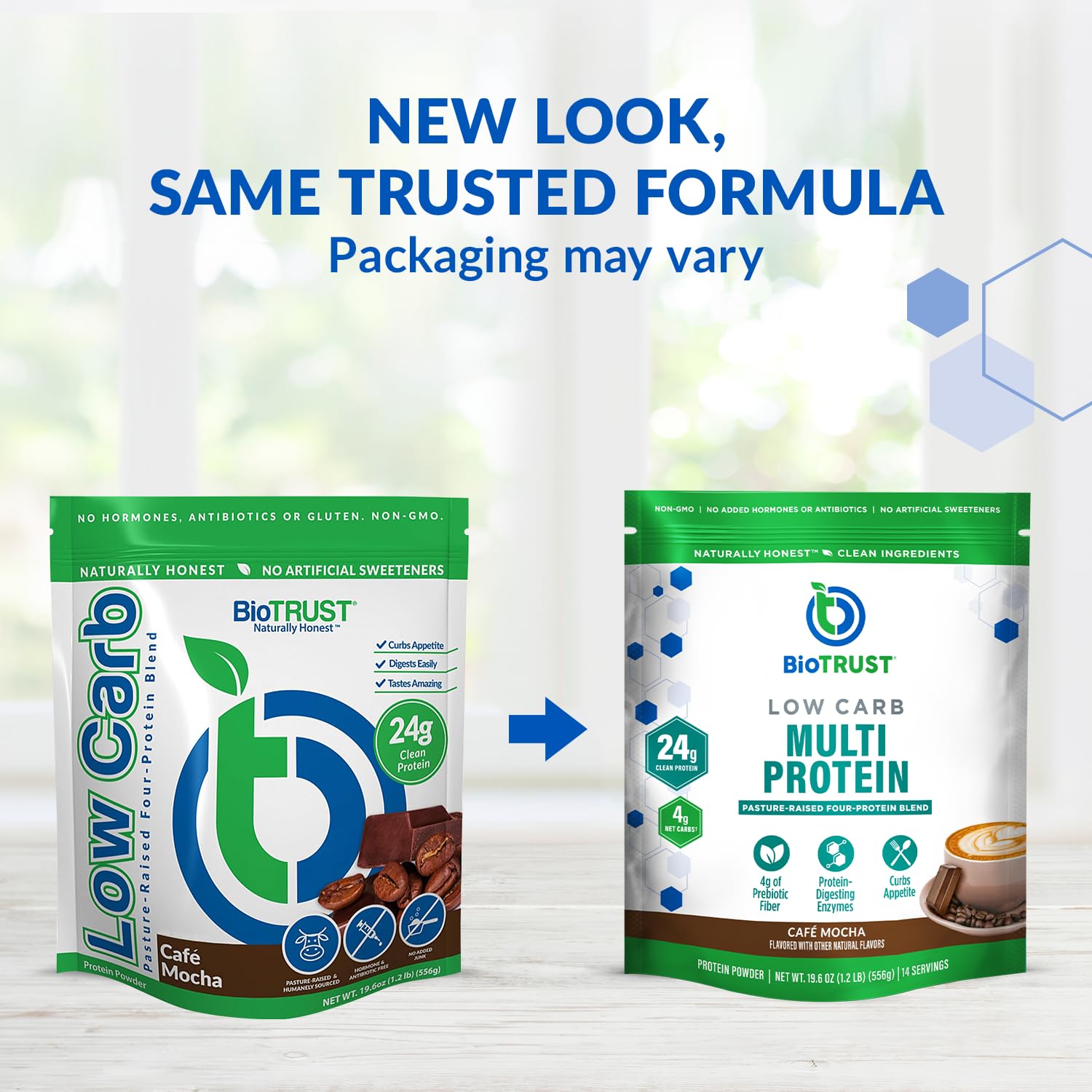 BioTrust Low Carb Protein Powder β Delicious Whey & Casein Blend from Grass-Fed Hormone Free Cows β Non GMO, Gluten Free (Cafe Mocha)
