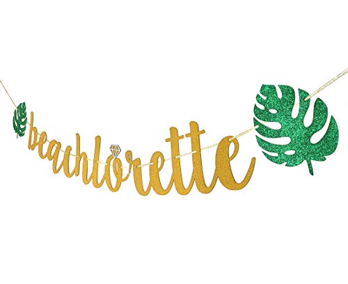 Beachlorette Banner Sign Garland Pre-Strung for Beach Bachelorette Party Hawaiian Luau Summer Tropical Bach Party Decorations