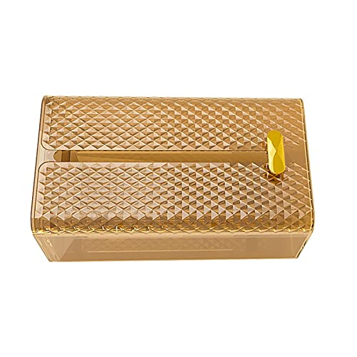 BAWHO Exquisite Tissue Paper Cover, Durable Toilet Paper Dispenser Holder for Table Toilet Paper Dispenser/Light Brown