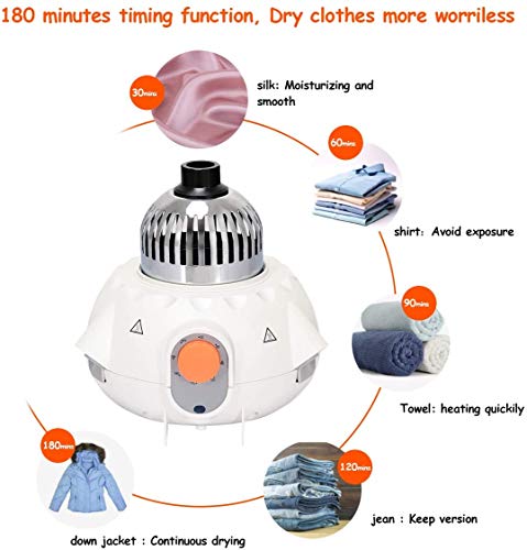 COSTWAY Portable Clothes Dryer, Ventless Laundry Dryer, Hot Drying Machine with Heater for Home & Dorms