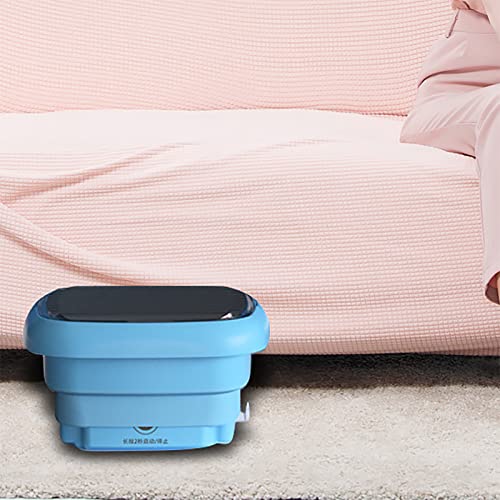 Headerbs Mini Washer, Spin Dry Portable Washing Bucket Widely Applicable for Travel (Blue)