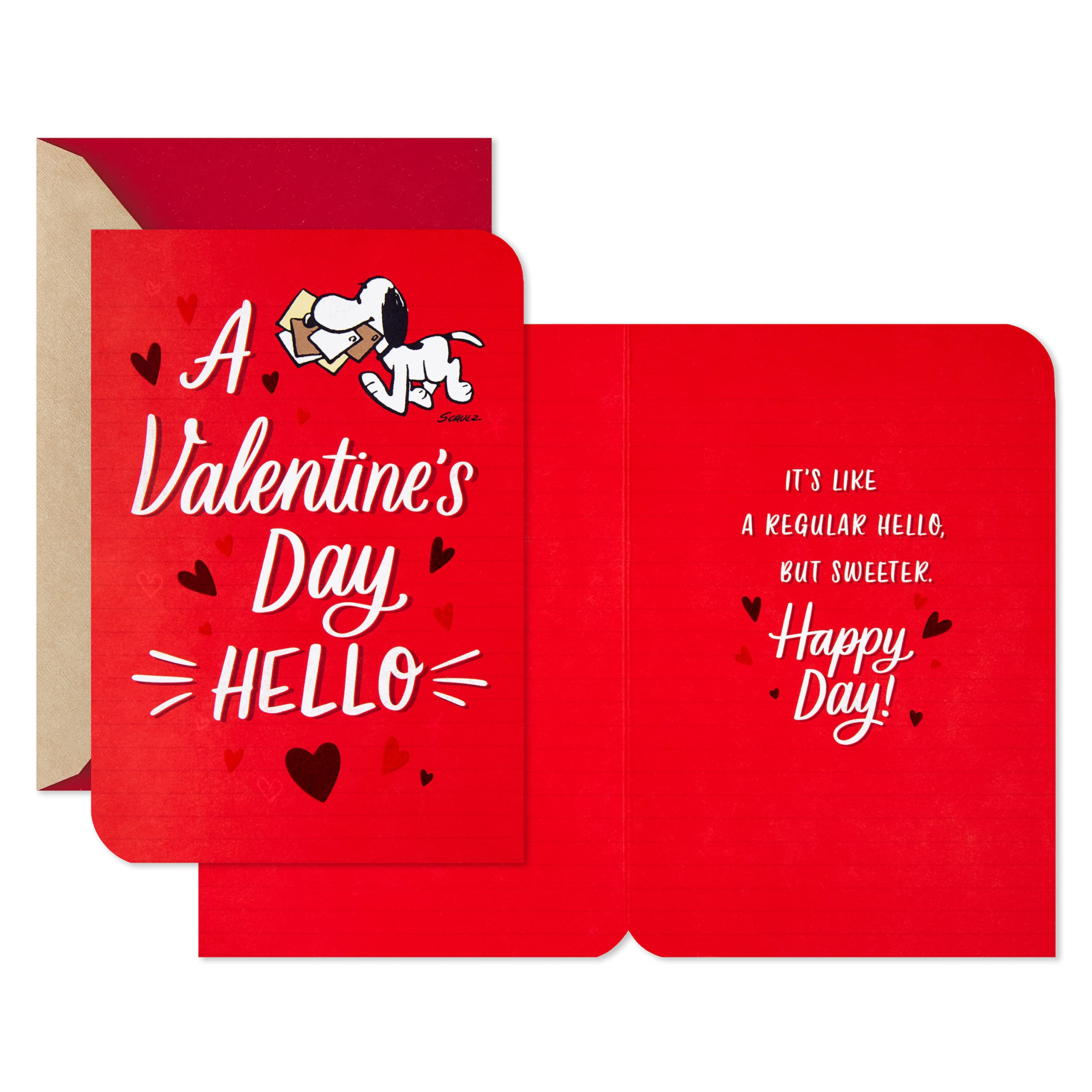 Hallmark Pack of 3 Peanuts Valentines Day Cards (Snoopy and Charlie Brown)