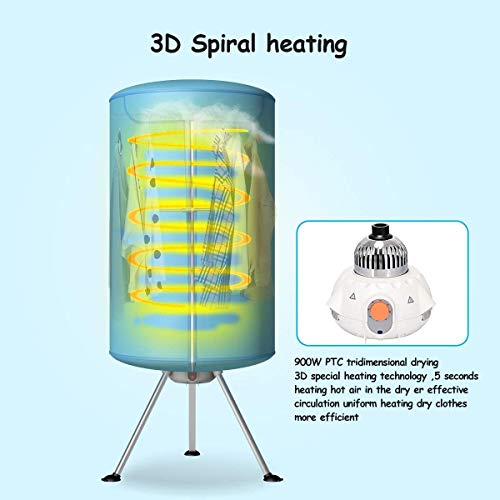 COSTWAY Portable Clothes Dryer, Ventless Laundry Dryer, Hot Drying Machine with Heater for Home & Dorms