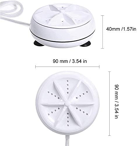 Raincol Mini Washing Machine Portable Turbine Washer,Portable Washing Machine with USB and Speed Control for Travel Business Trip or College Rooms (Speed Control Model), Household,White, 1pack