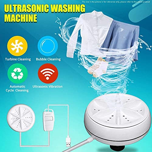 Raincol Mini Washing Machine Portable Turbine Washer,Portable Washing Machine with USB and Speed Control for Travel Business Trip or College Rooms (Speed Control Model), Household,White, 1pack