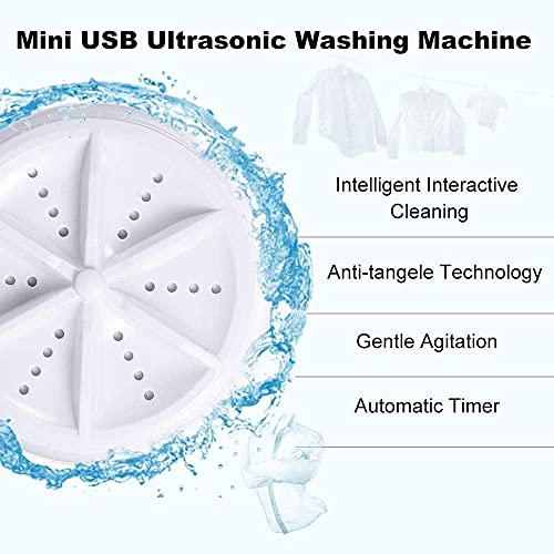 Raincol Mini Washing Machine Portable Turbine Washer,Portable Washing Machine with USB and Speed Control for Travel Business Trip or College Rooms (Speed Control Model), Household,White, 1pack