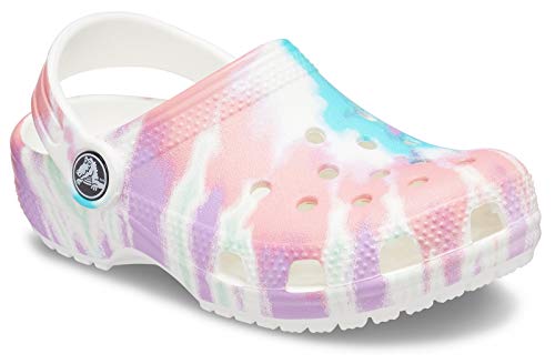 Crocs unisex child Classic Tie Dye Clog, Fresco/Multi, 6 Big Kid