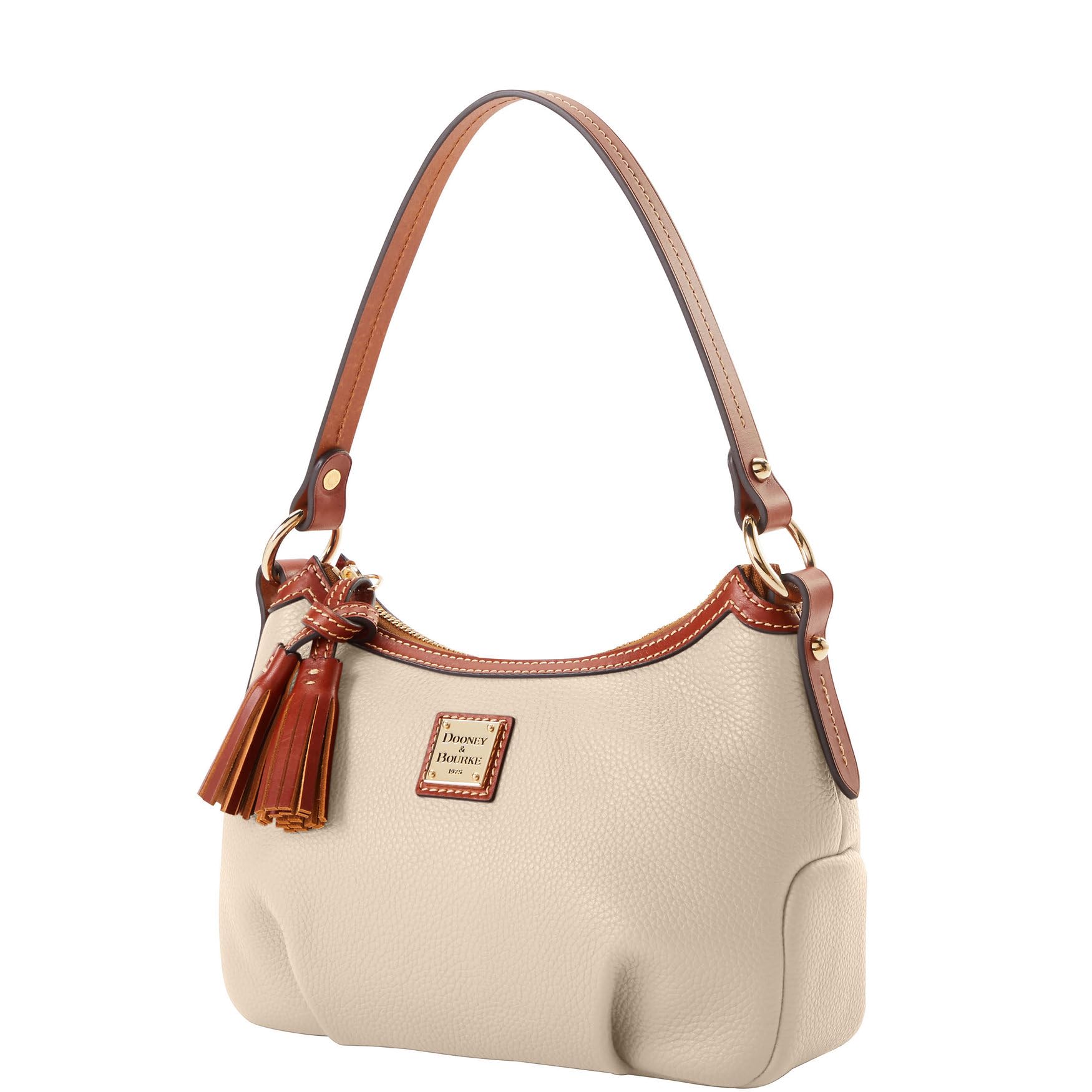 Dooney & Bourke Handbag, Pebble Grain Pouchette Shoulder Bag - Bone