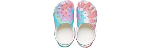 Crocs unisex child Classic Tie Dye Clog, Fresco/Multi, 6 Big Kid