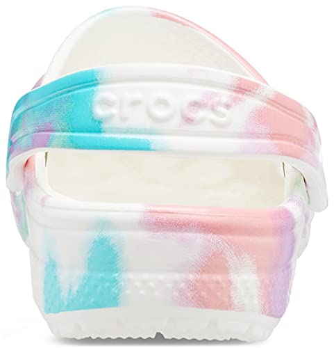 Crocs unisex child Classic Tie Dye Clog, Fresco/Multi, 6 Big Kid