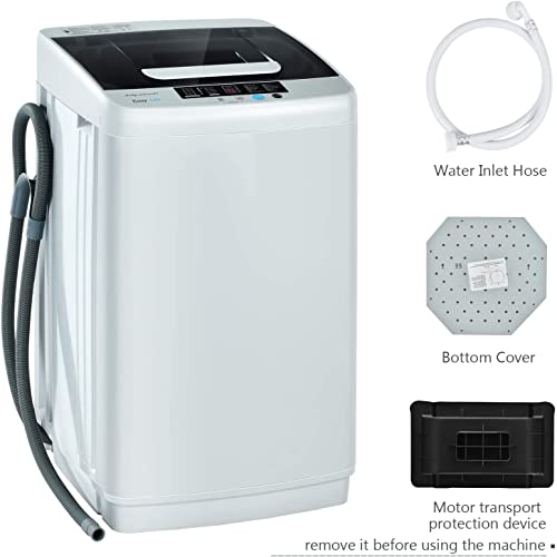 FUTADA Full Automatic Washing Machine, 2 in 1 Portable Laundry Washer, 8.8 Lbs Washer & Dryer Combo w/Built-in Barrel Light, LED Display, Energy Saving Top Load Washer for Camping, Apartment, Dorm