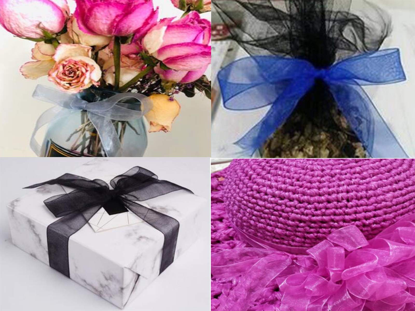 Organza Ribbon 2 Inch 50 Yards Shimmer Sheer Ribbon for Gift Wrapping Decoration Crafts DIY (2 Inch, 650014 Neon Pink)