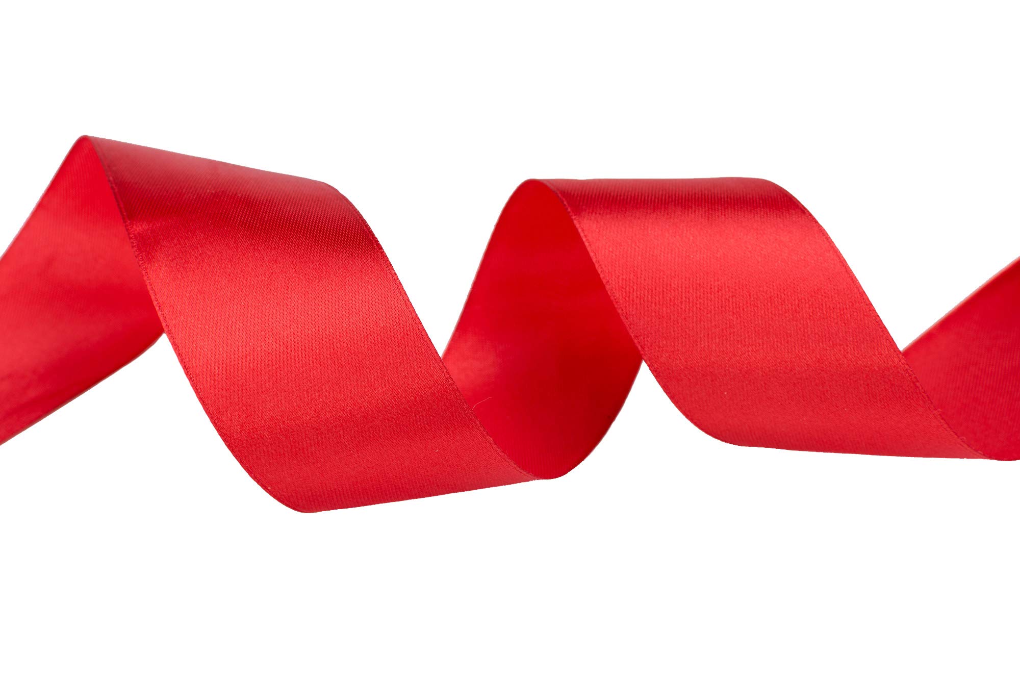 ATRBB 25 Yards 1-1/2 inch Wide Satin Ribbon Perfect for Wedding,Handmade Bows and Gift Wrapping(Red)