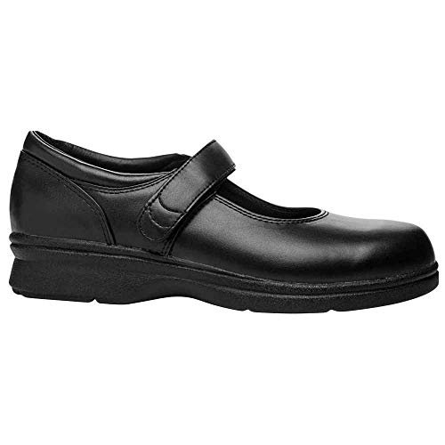Propét Women's Mary Jane Walker,Black Smooth,7.5 W