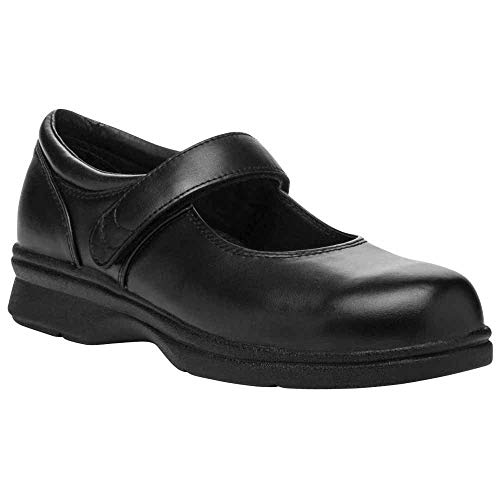 Propét Women's Mary Jane Walker,Black Smooth,7.5 W