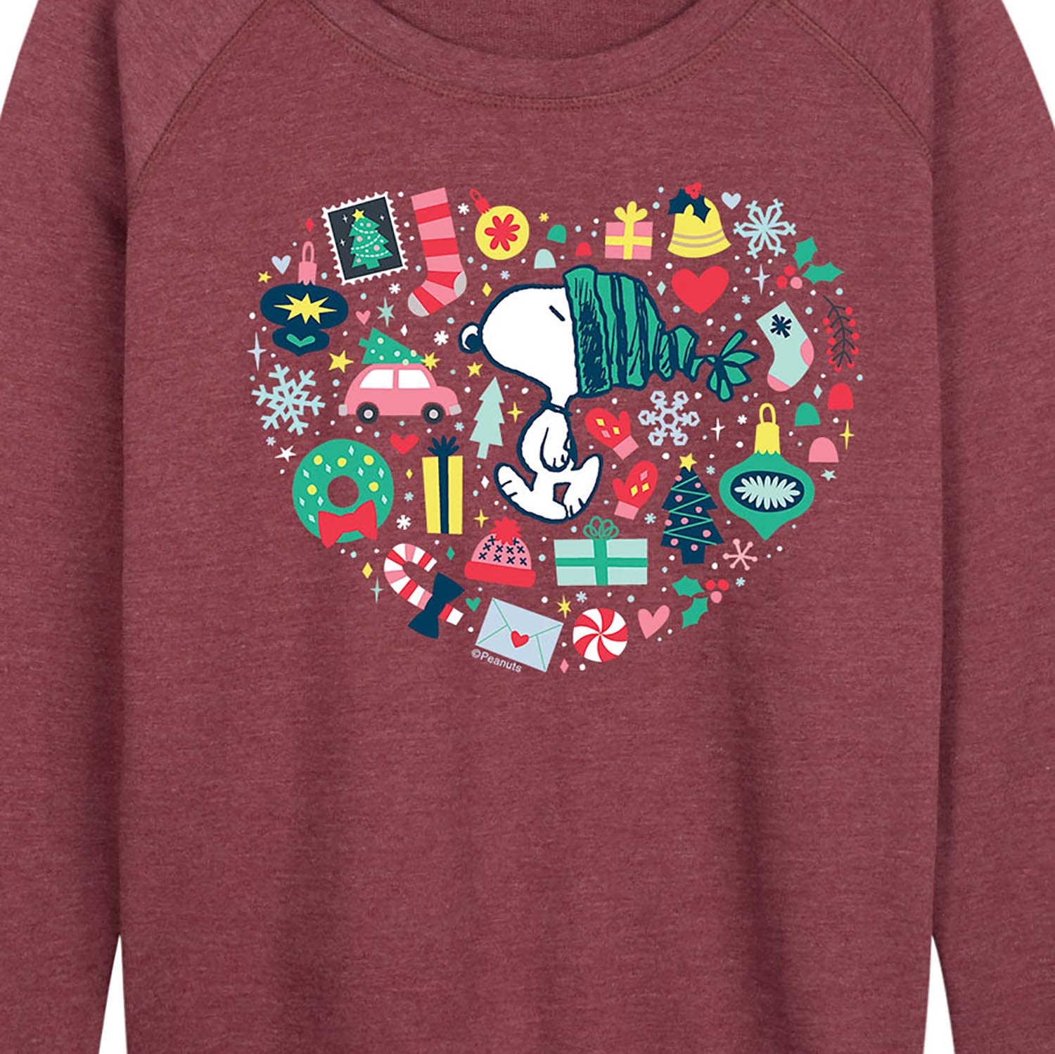 Peanuts HYBRID APPAREL Women's Holiday Seasonal Lightweight French Terry Pullover - Size 2X