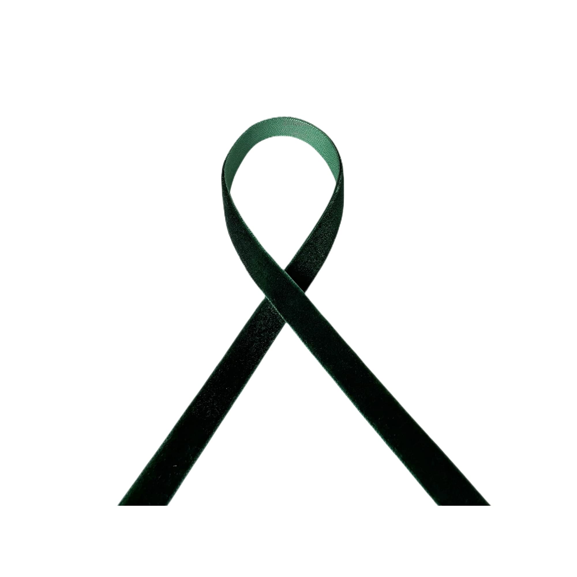 QIANF Vintage Green Velvet Ribbon, 3/8 Inch X 25Yd