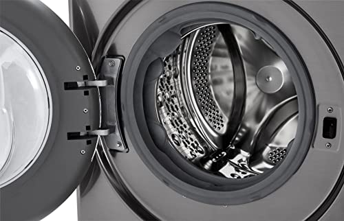 LG WM3555HVA 24 Inch Smart Front Load Washer/Dryer Combo with 2.4 cu.ft. Capacity, 14 Wash Programs, 13 Wash Options, 8 Dry Cycles, TurboWash™, Allergiene™ Cycle, Sanitize Cycle, Steam Refresh,
