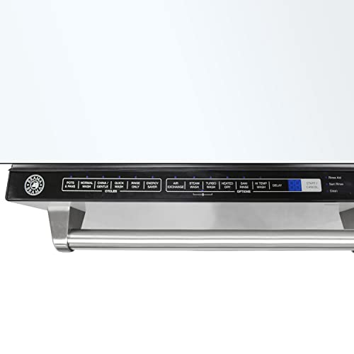 Vinotemp BR-DWSH01-S Dishwasher 24-Inch Built in with 6 Wash Options and 6 Automatic Cycles, Stainless Steel Construction, Electronic Control LED Display, Low Noise Rating, 44 dB, Metallic