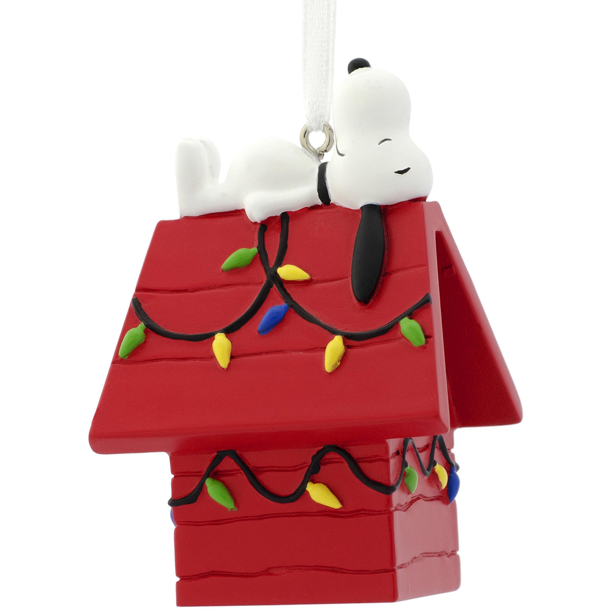 Hallmark Peanuts Snoopy on Doghouse Christmas Tree Ornament 2016