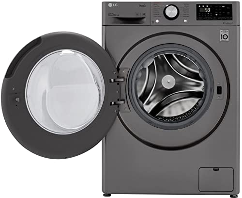 LG WM3555HVA 24 Inch Smart Front Load Washer/Dryer Combo with 2.4 cu.ft. Capacity, 14 Wash Programs, 13 Wash Options, 8 Dry Cycles, TurboWash™, Allergiene™ Cycle, Sanitize Cycle, Steam Refresh,
