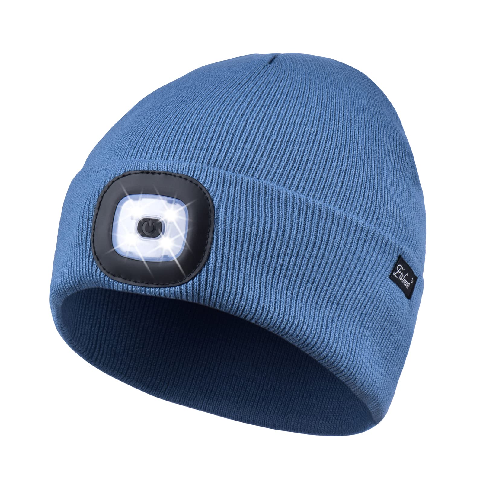 Etsfmoa Unisex Beanie with The Light Gifts for Men Dad Father USB Rechargeable Caps