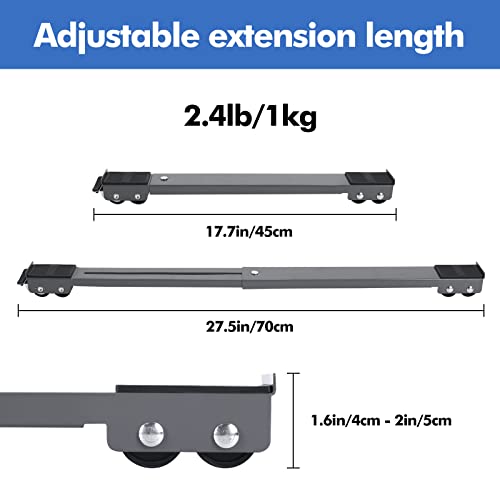 Adjustable Extendable Appliance Roller Stand Mobile Trolley Base with Telescopic Heavy Duty Furniture Dolly Stand Washing Machine Base for Refrigerators Dryers Dishwashers Other Heavy Object (Grey)