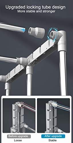Portable Dryer, New Lock Tube Clothes Dryer, 1000W Electric Dryer, Double-layer Foldable Portable Dryer for Apartments