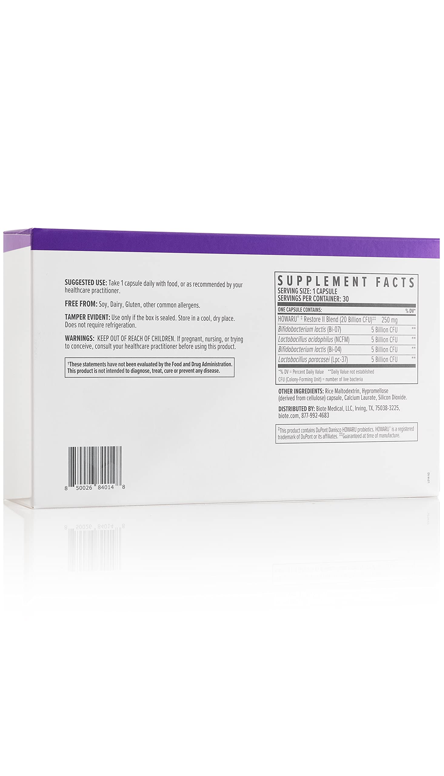 bioTE Nutraceuticals - Multi-Strain PROBIOTIC 20B - Gut + Digestive (30 Capsules)