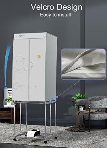 Portable Dryer, New Lock Tube Clothes Dryer, 1000W Electric Dryer, Double-layer Foldable Portable Dryer for Apartments