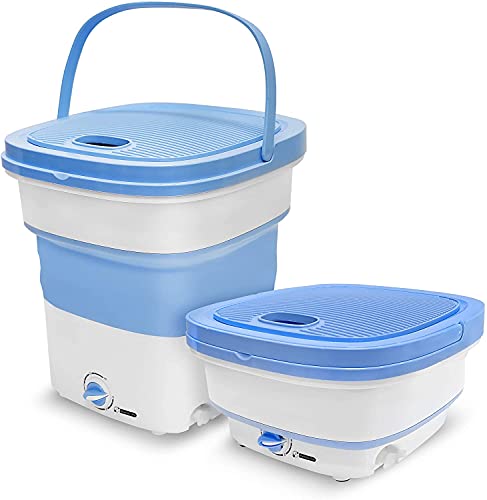Folding Portable Mini Washing Machineļ¼Ultrasonic Ozone sterilization,mini washing machine,Folding Washing machine For wash baby clothes, Apartment Dorm,Travellingļ¼Gift for Friend or Family